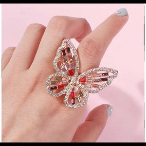 Jewelry | Crystal Butterfly Ring | Poshmark